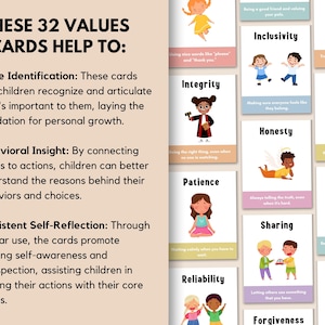 Values Cards for Kids, Acceptance and Commitment Therapy for Kids ...