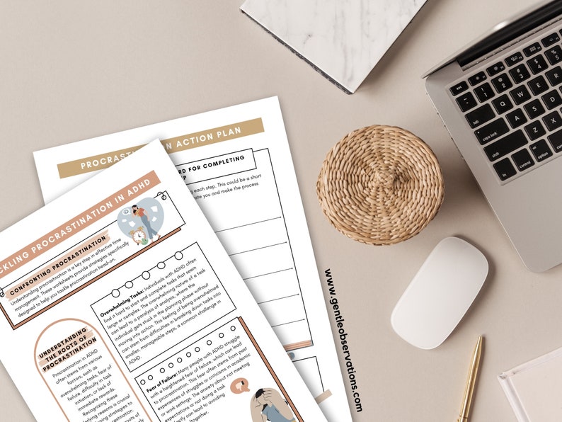 Procrastination Planner: ADHD Executive Dysfunction Sheets (digital ...
