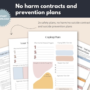 Crisis Safety Plan, Counseling Worksheets, PTSD Trauma Triggers ...