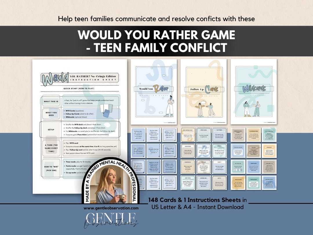 Teen Therapy, Family Conflict Resolution, Would You Rather Counseling ...