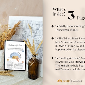 The Triune Brain Model for Healing Anxiety & Trauma Therapy Worksheets ...