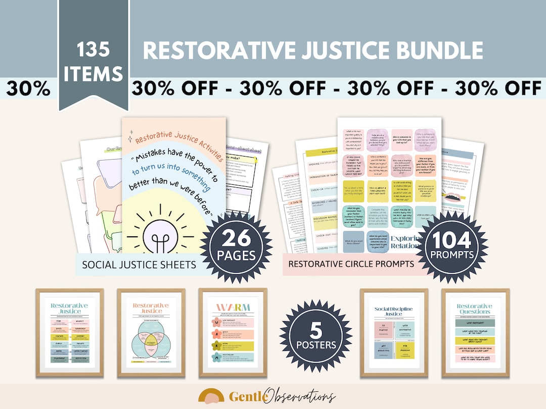 Restorative Justice Bundle Talking Circle Conflict - Etsy