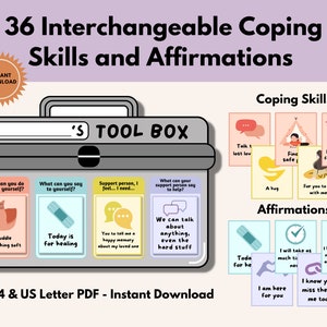 Grief and Loss Toolbox for Kids Grief Coping Skill Cards, Grief Prompts ...