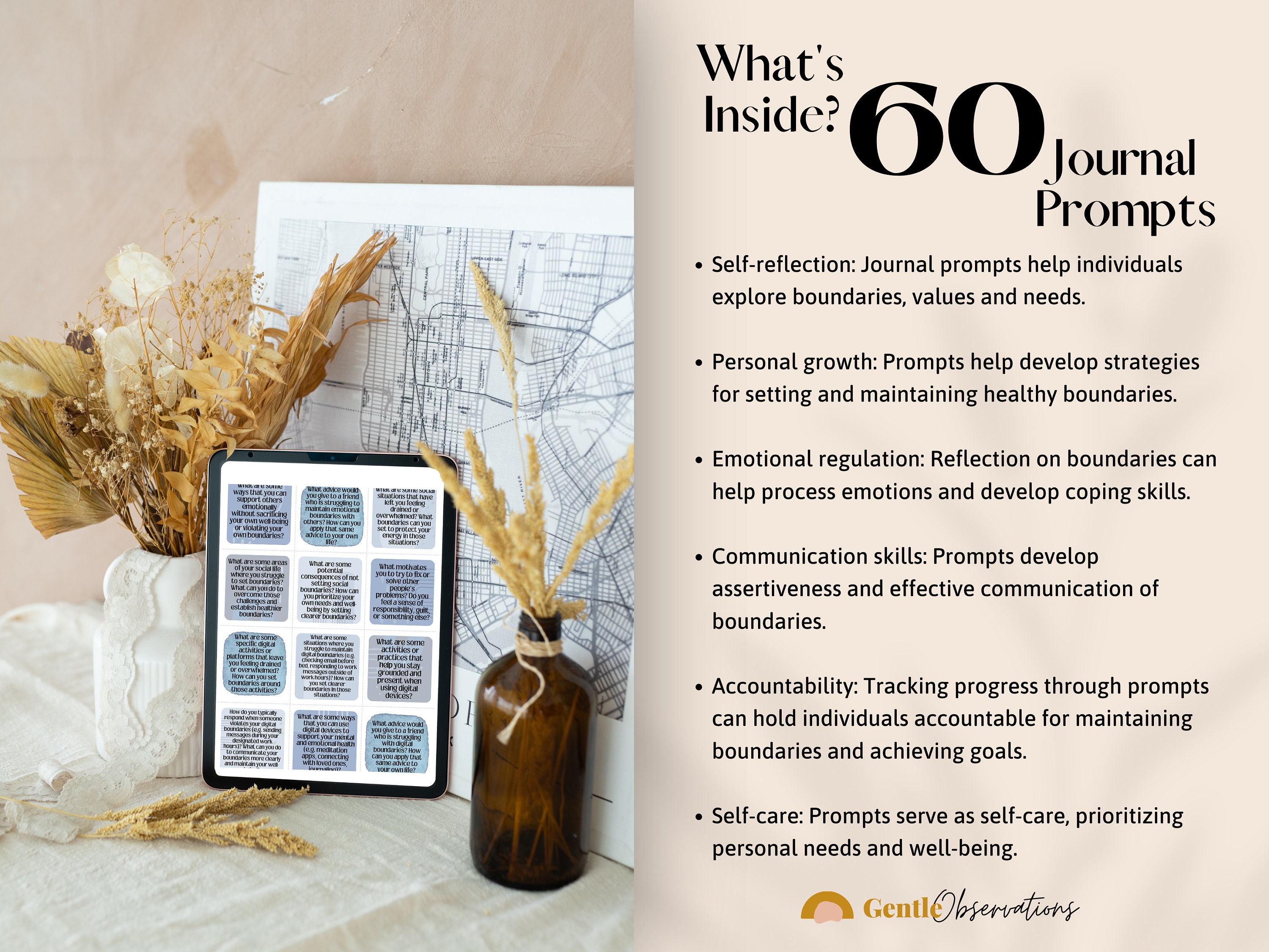 Healthy Boundaries Journal Prompts for Relationships and - Etsy