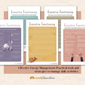 Executive Functioning Skills & Strategies Psychoeducation Worksheets ...