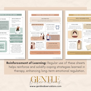 Anger Coping Skill Cards and Cheat Sheets, Anger Management for Teens ...