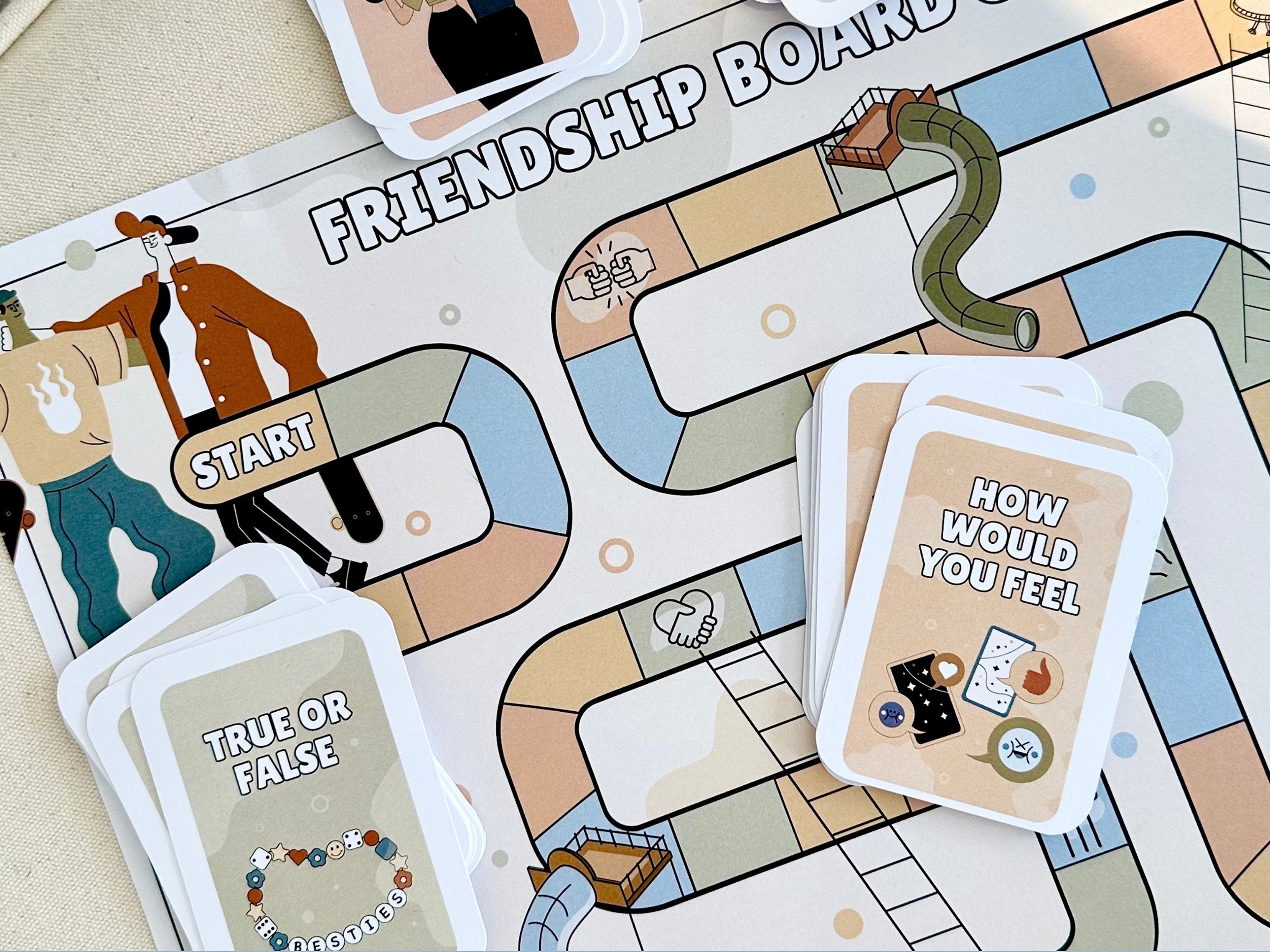 Social Skills Friendship Board Game for Kids, SEL, Assertive ...