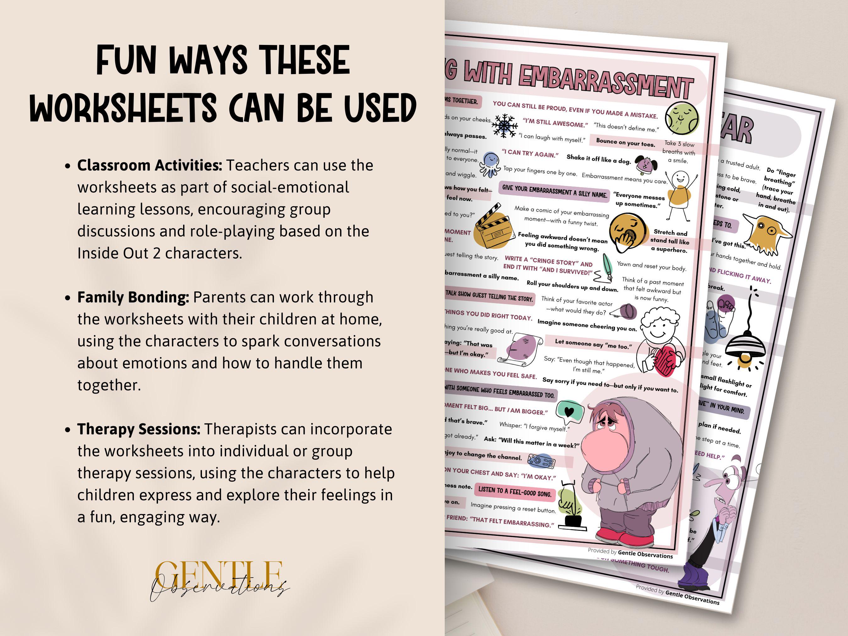 Inside Out 2: One-page Coping Skills for Emotional Regulation ...