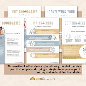 Boundaries Workbook for Teens & Adults, Mental Health Self-care Book ...
