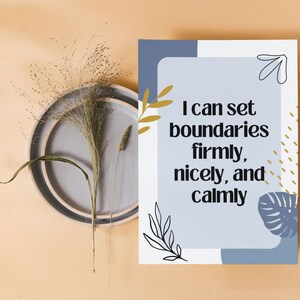 Boundaries Affirmation Flashcards Setting Healthy Boundaries Cards ...