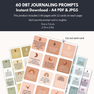 DBT Journal Prompts Emotional Regulation Mindfulness - Etsy