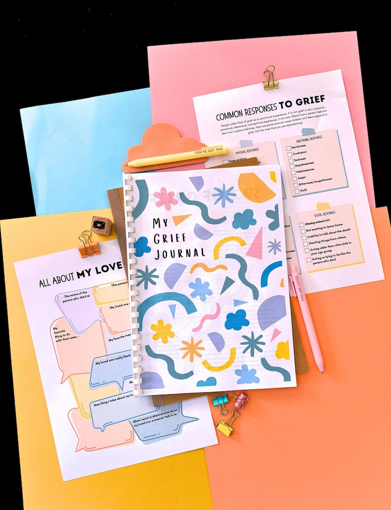 Grief Workbook for Kids, Grief and Loss, Grief Journal, Stages of Grief ...
