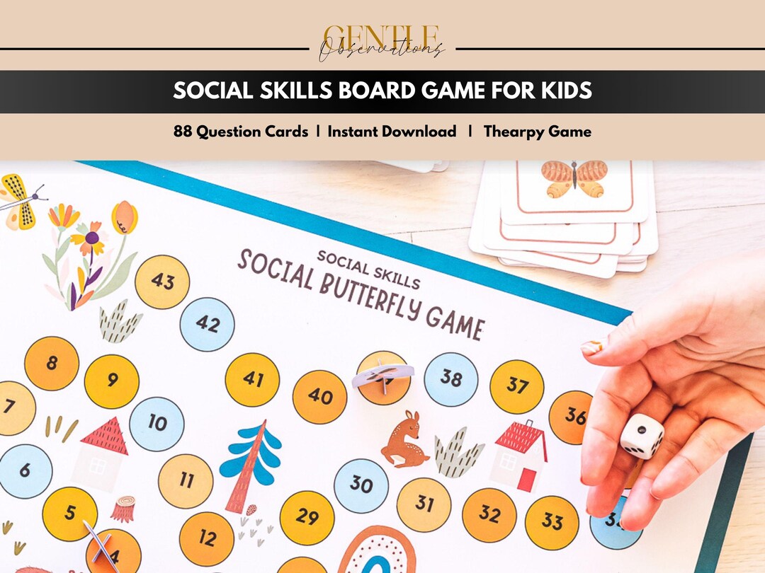 Social Skills Therapy Game for Kids, Ice-breaker Questions Cards ...
