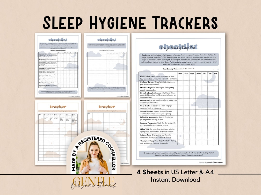 Sleep Hygiene Trackers for Better Sleep, Sleep Hygiene Journals ...