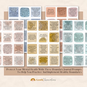 Healthy Boundaries Journal Prompts for Relationships and Mental Health ...