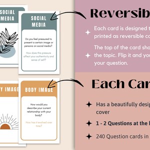 240 Teen Conversation Cards for Counseling Teens, Family Therapy, Teen ...