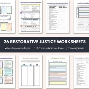 Positive Communication and Restorative Justice Worksheets for School ...