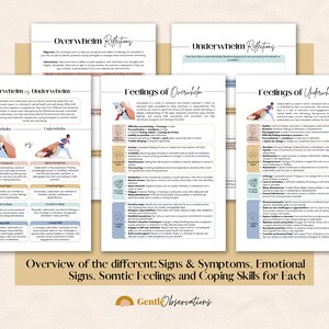Overwhelm Vs Underwhelm Coping Skill Worksheets for Stress Management ...
