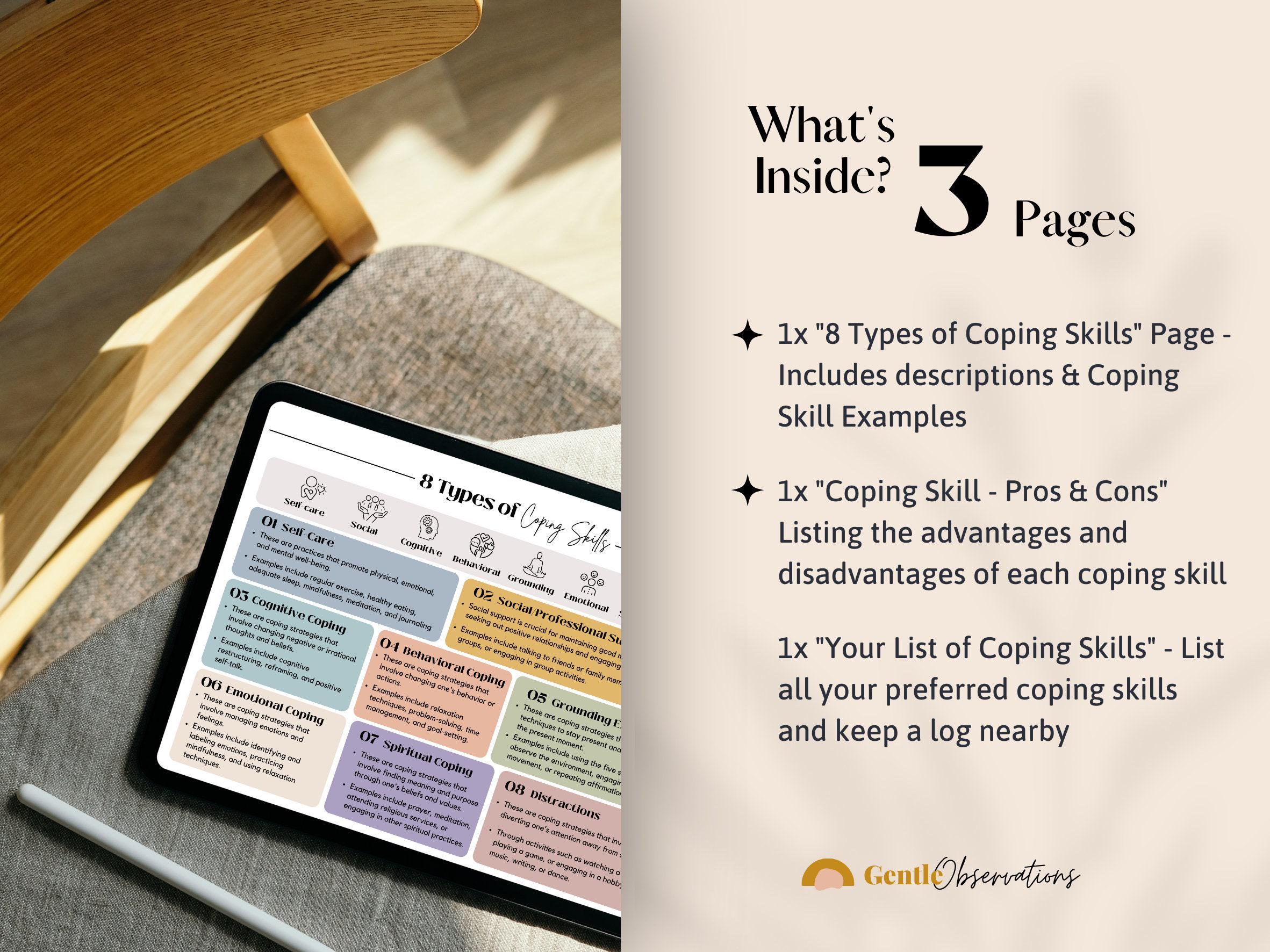 8 Types of Coping Skills Toolkit for Emotional Regulation, Self-care ...