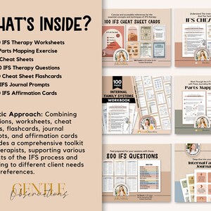 IFS Bundle, Internal Family Systems Worksheets, IFS Cheat Sheets, Parts ...
