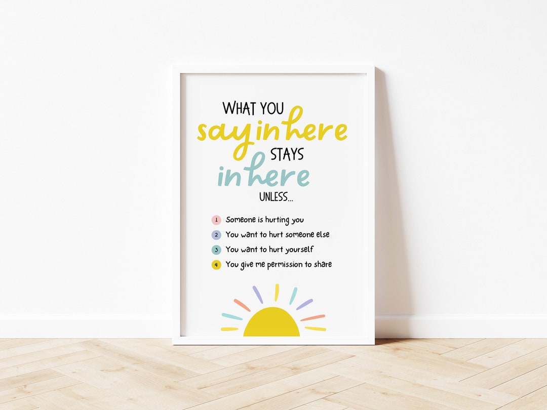 Confidentiality Agreement What You Say in Here Stays in Here Counselor ...