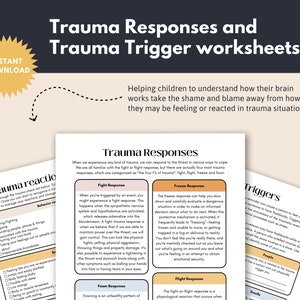 Crisis Safety Plan, Counseling Worksheets, PTSD Trauma Triggers ...