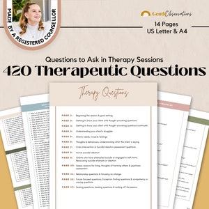 Therapy Questions, Counseling Session Questions, Open-ended ...