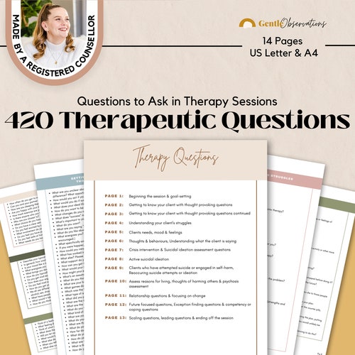 Therapy Questions Counseling Session Questions Open-ended - Etsy