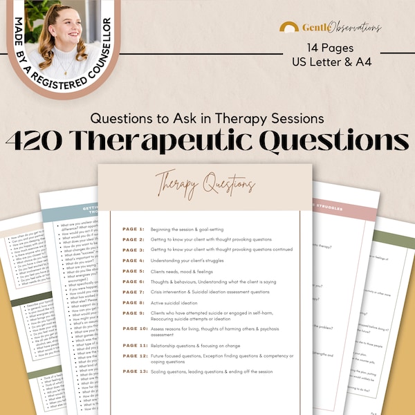 Therapy Questions - Etsy