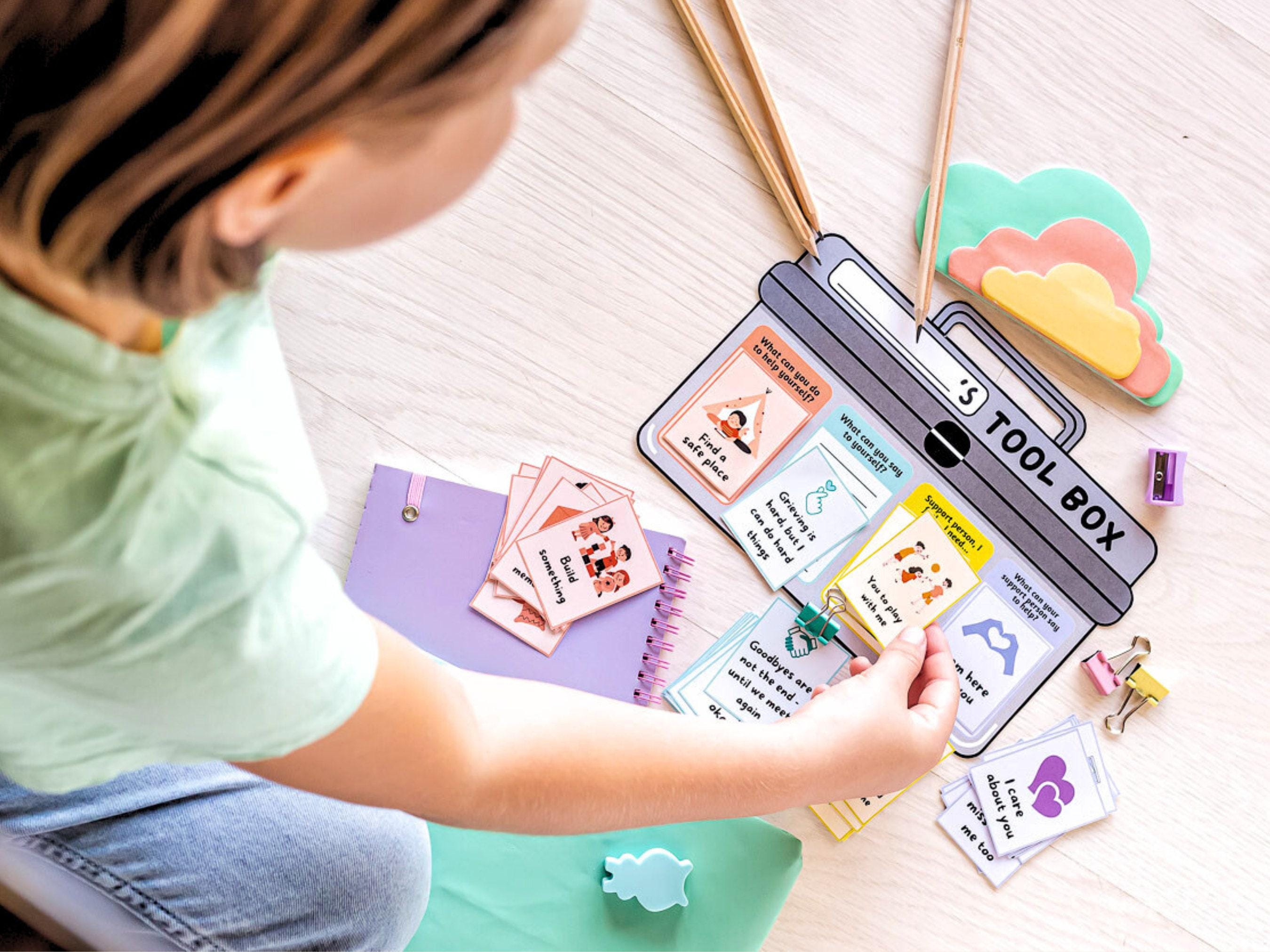 Grief and Loss Toolbox for Kids Grief Coping Skill Cards, Grief Prompts ...