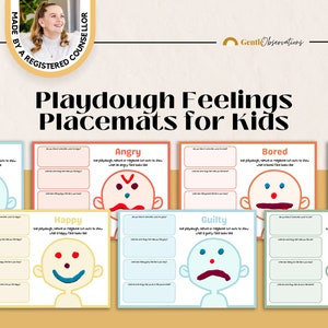 Playdough Feelings Placemats for Social Emotional Learning Emotional ...