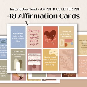 Sobriety Affirmation Cards for Addictions Counseling Therapy, Addiction ...