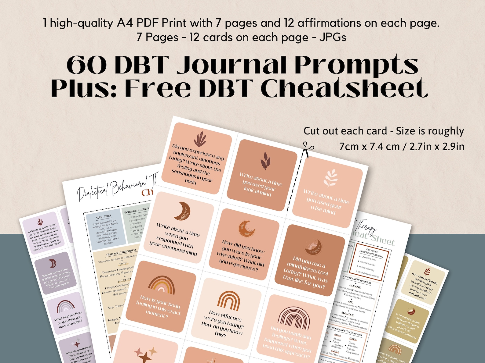 DBT Journal Prompts, Emotional Regulation, Mindfulness, Distress ...