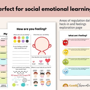 Zones of Self-regulation Feelings Worksheet Emotions Chart - Etsy