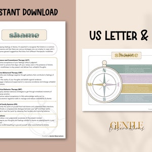 The Compass of Shame Psychoeducational Worksheets Plus 28 Coping Skill ...