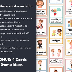 ADHD Superpower Coping Skill Affirmation Flashcards, Executive ...