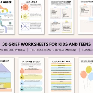 Grief Workbook for Kids, Grief and Loss, Grief Journal, Stages of Grief ...