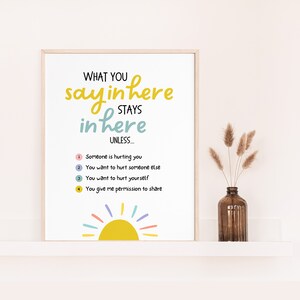 Confidentiality Agreement What You Say in Here Stays in Here Counselor ...