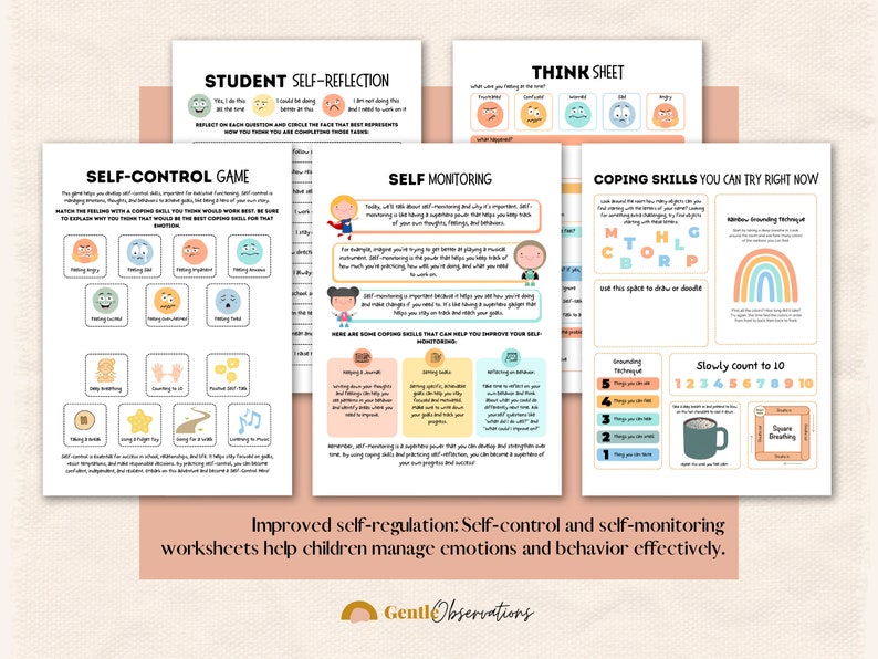 ADHD Worksheets for Kids With ADHD Emotional Regulation - Etsy