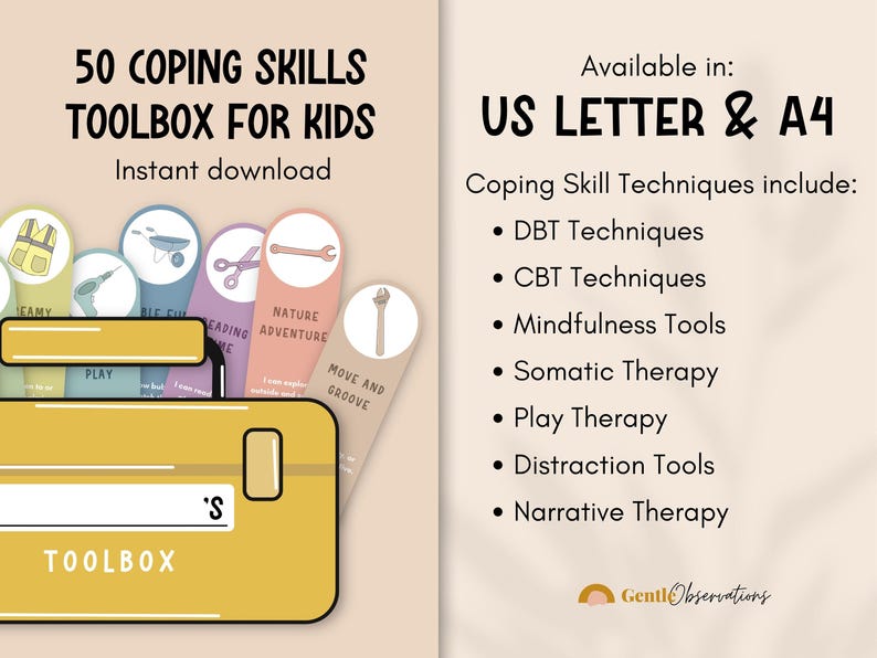 Coping Skills Toolbox for Kids Calming Corners and School Counseling ...