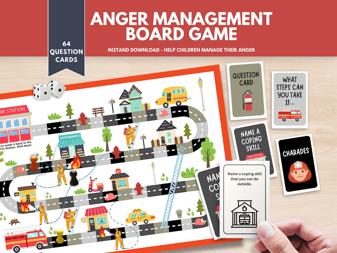Anger Management Therapy Game for Kids Conflict Resolution - Etsy