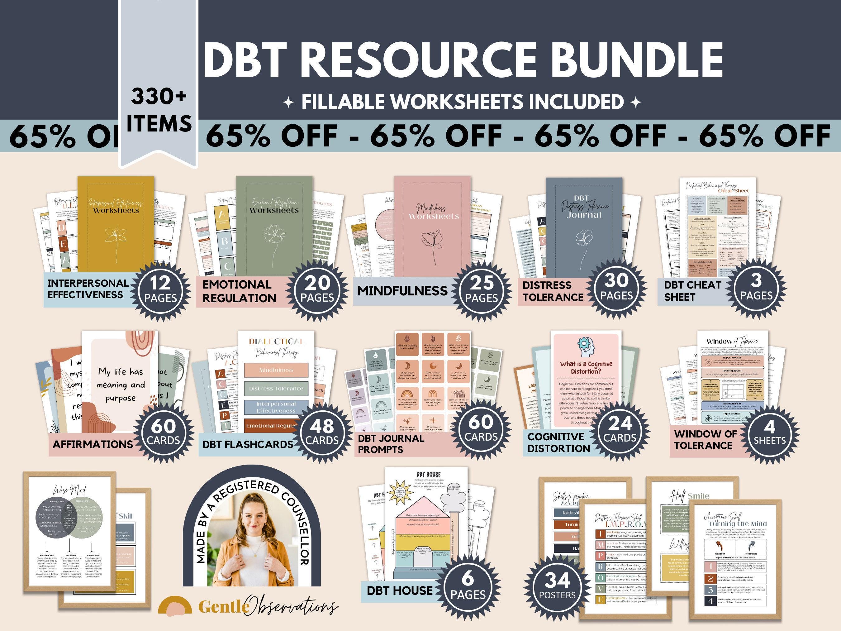 DBT Mega Bundle DBT Workbook DBT Skills, Therapy Worksheets, Group ...