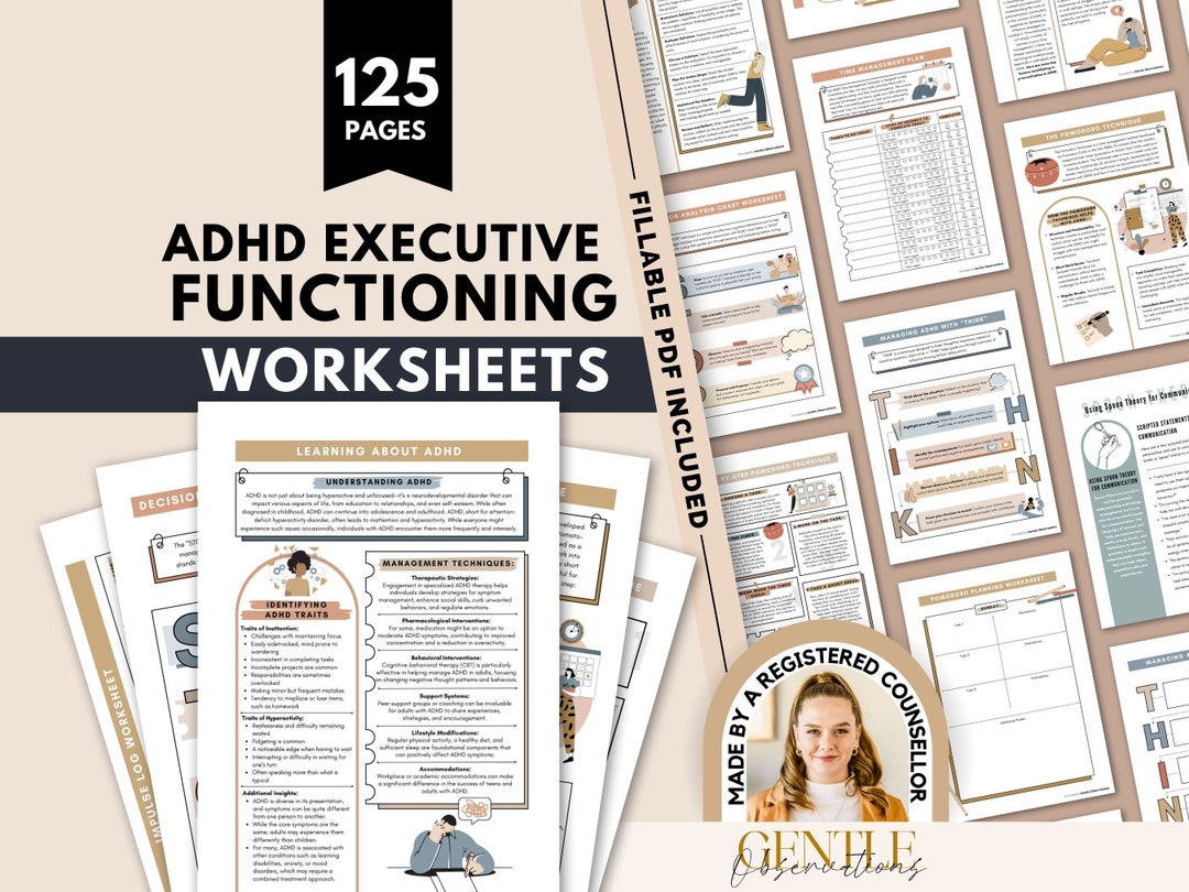 Executive Functioning ADHD Workbook for Adults and ADHD Teens, ADHD ...