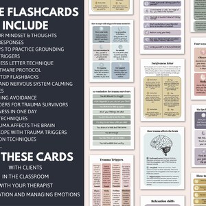 Anxiety, Depression, Ptsd/trauma and Kids Coping Skills Cards Bundle ...