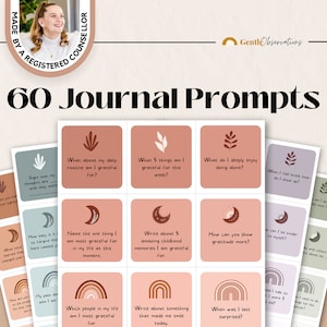 Journaling Prompts 60 Reflection Cards Anxiety Coping Cards - Etsy