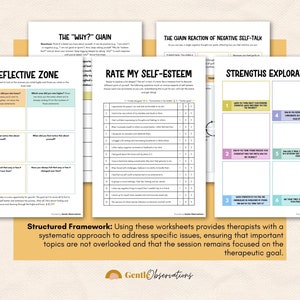 Teen Mental Health Self-esteem Workbook and Worksheets for School ...