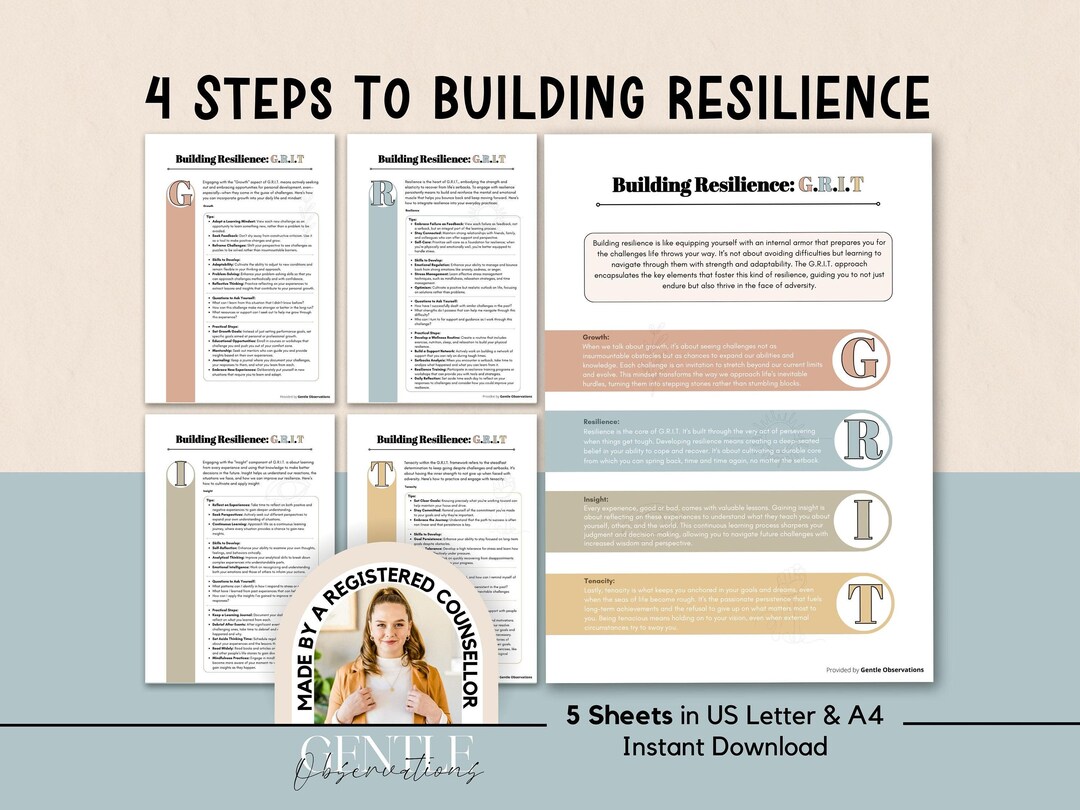 Building Resilience Psychoeducational Worksheets and Coping Skills List ...