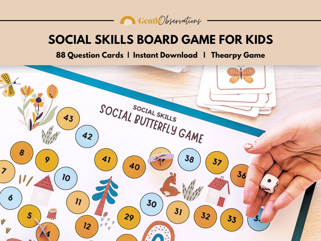 Social Skills Therapy Game for Kids, Ice-breaker Questions Cards ...