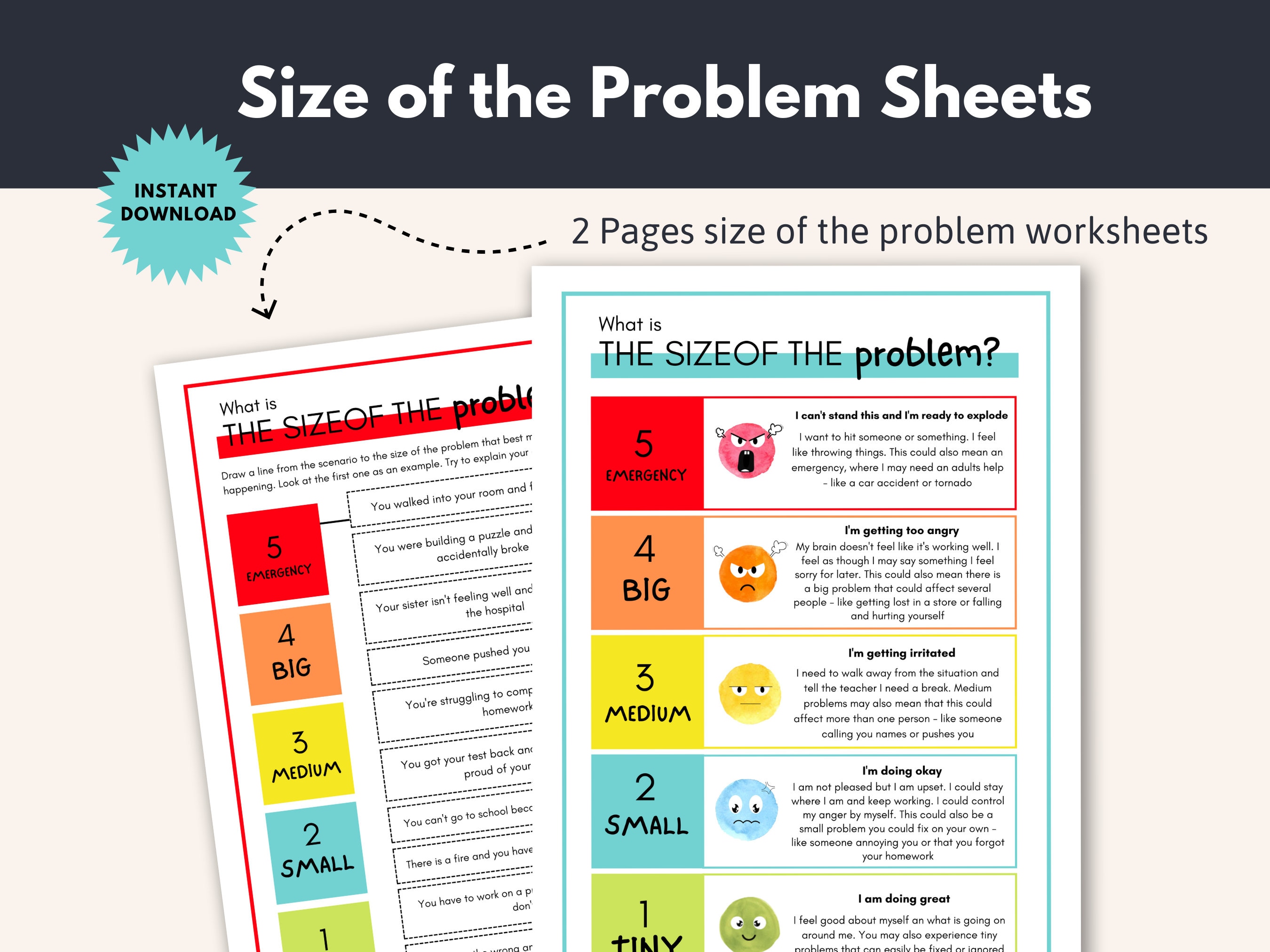 Zones of Self Regulation Worksheets School Counselor - Etsy UK