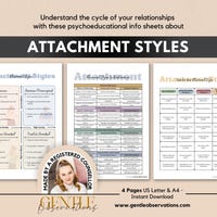 Printable Attachment Theory Worksheets, 4 Attachment Styles Pdf ...